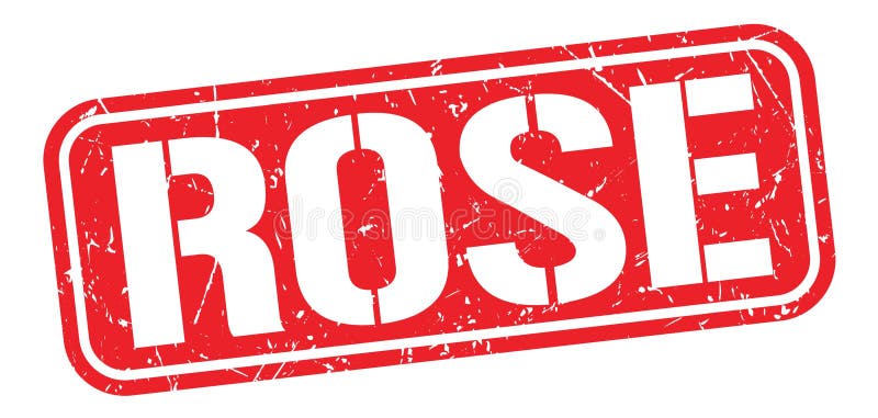 ROSE Text Written on Red Stamp Sign Stock Illustration - Illustration ...