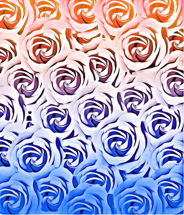 Rose Texture Pattern Abstract in Blue and Pink Stock Illustration ...