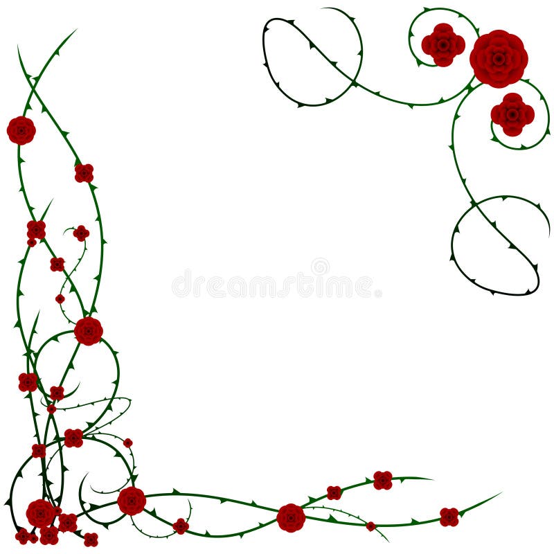 Red Rose Vine Clip Art