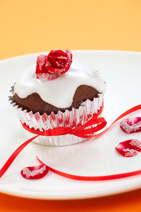 Rose Topped Muffin stock image. Image of dessert, gourmet - 17866097