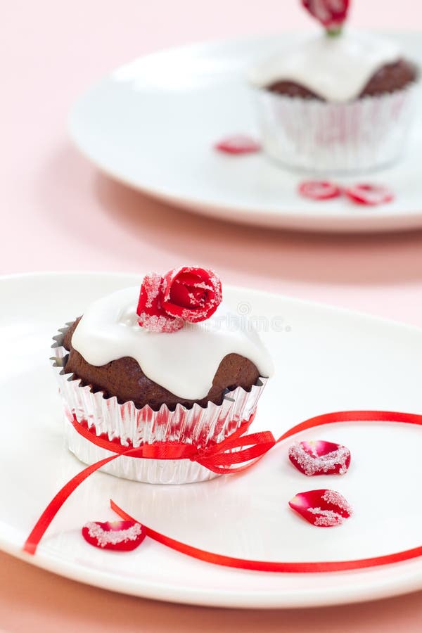 Rose Topped Muffin stock image. Image of homemade, romance - 17866135