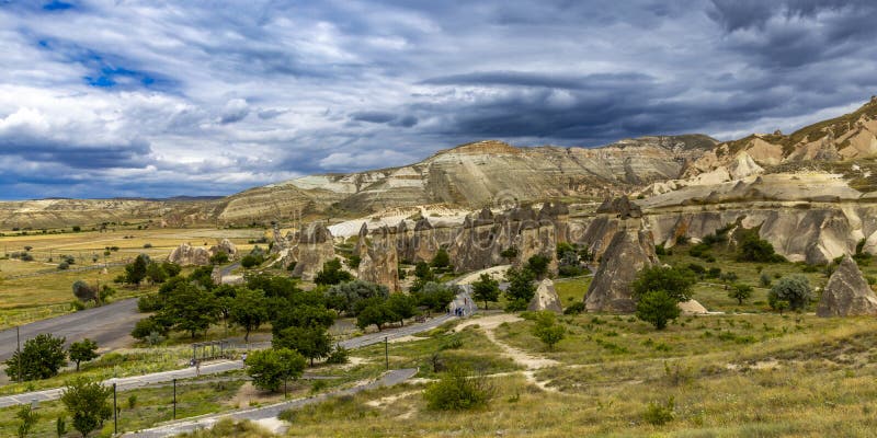Rose Valley Archaeological Site Stock Image - Image of cappadocia, hill ...