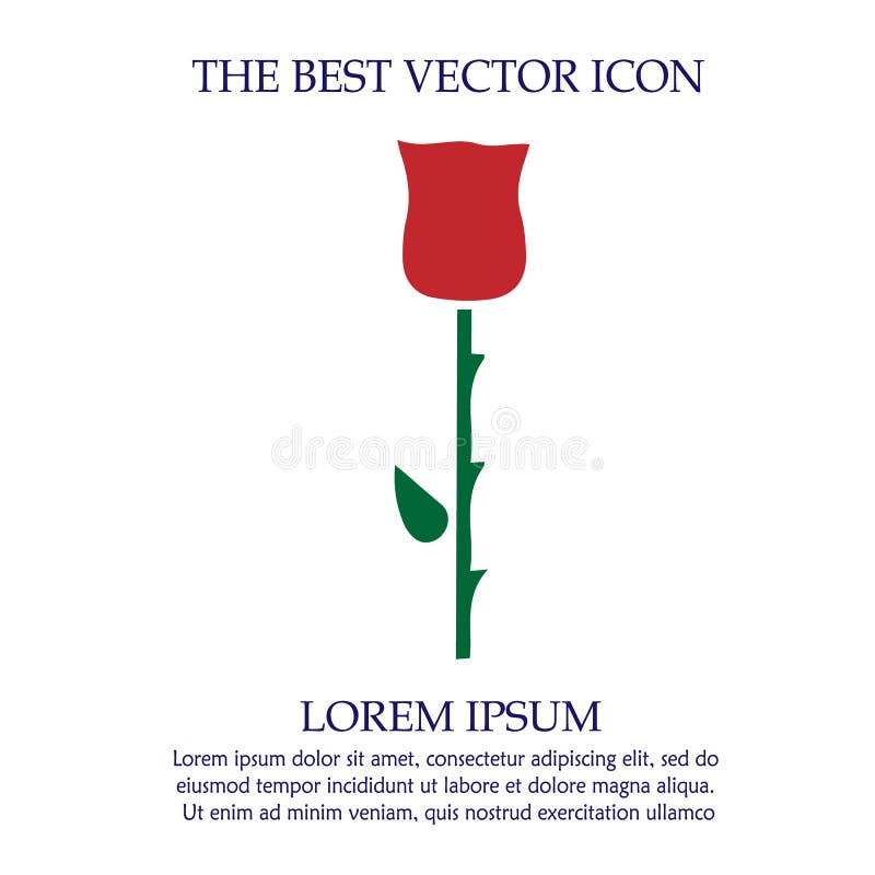 Rose Vector Icon Eps 10. Flower Symbol Stock Vector - Illustration of ...