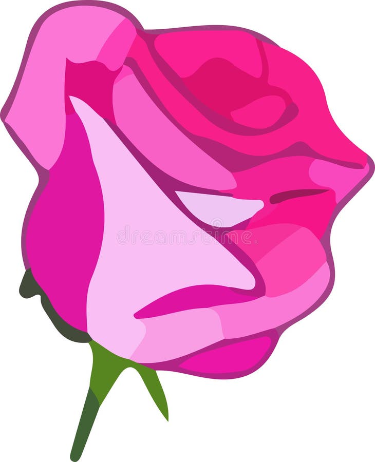 Rose Vector Icon on White Background Stock Vector - Illustration of ...