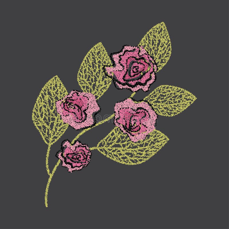 Rose Vector Illustration. Doodle Style. Design, Print, Logo, Decor ...