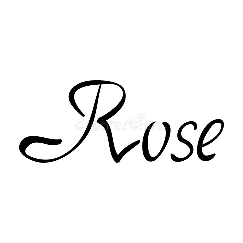 Rose Vector Lettering stock vector. Illustration of abstract - 248522004