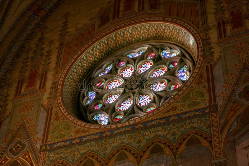 Rose Window Inside Saint Gerhard S Cathedral Editorial Stock Image ...