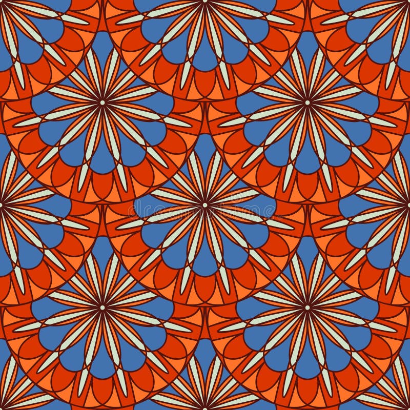 Rose Window. Seamless Pattern Stock Vector - Illustration of medieval ...