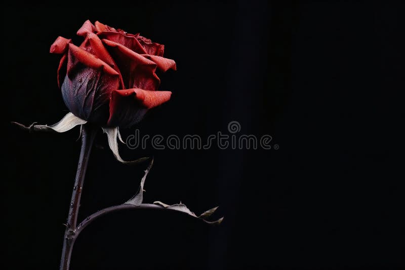 Withered Rose Leaves White Background Stock Illustrations – 60 Withered ...