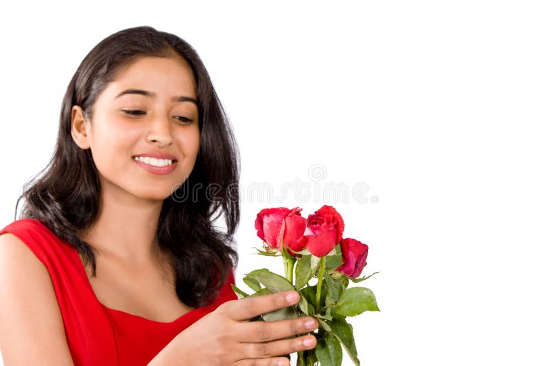 Rose Woman stock photo. Image of flower, closeup, teeth - 9093848
