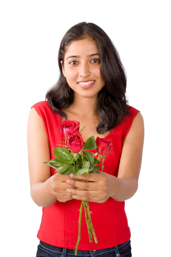 Rose Woman stock photo. Image of teenager, flower, teenagers - 9093950