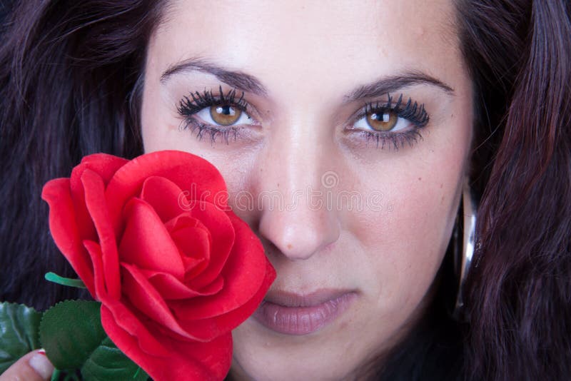Rose woman stock photo. Image of eyebrow, beauty, nose - 45533938