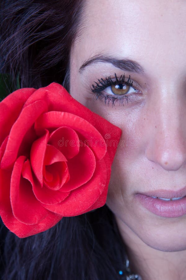 Rose woman stock photo. Image of rose, face, magenta - 45533944