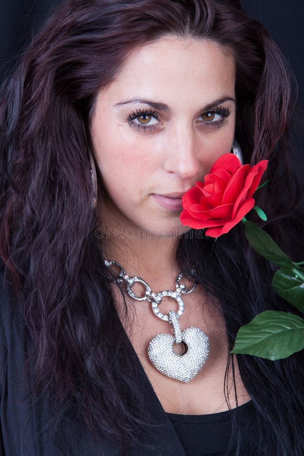 Rose woman stock image. Image of flower, eyebrow, fashion - 45533935