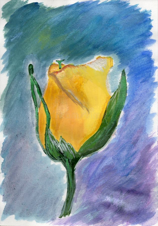 Rosebud, Die Zeichnung Eines Kindes Stock Abbildung - Illustration von ...