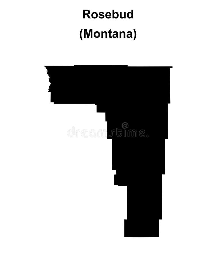 Rosebud outline map stock vector. Illustration of template - 361722514