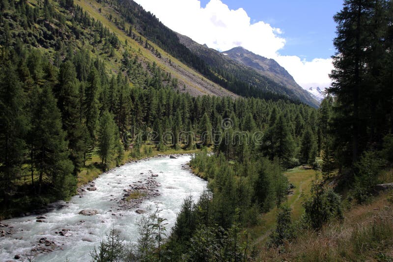 Roseg river stock photo. Image of trekking, canton, trip - 90543628