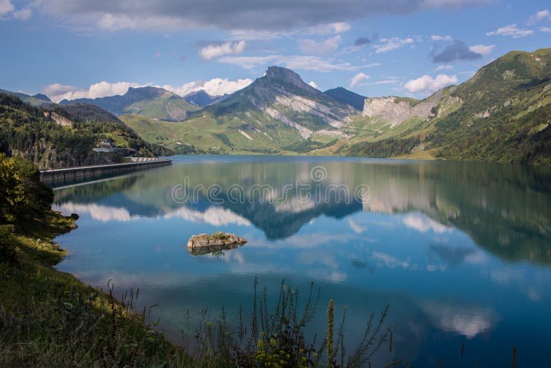 Roselend dam stock photo. Image of energy, concrete, mountain - 84732196