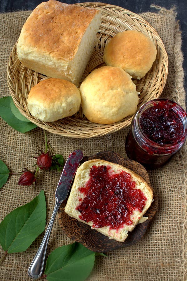 Rosella or roselle jam stock image. Image of bread, herbal - 61428793