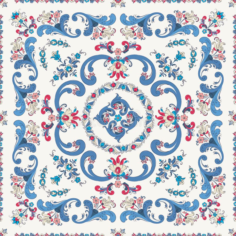 Rosemaling Vector Pattern 17 Stock Vector - Illustration of oslo ...