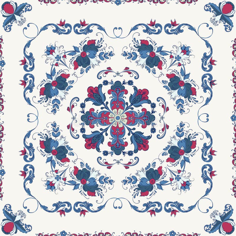 Rosemaling Vector Pattern 22 Stock Vector - Illustration of ornament ...