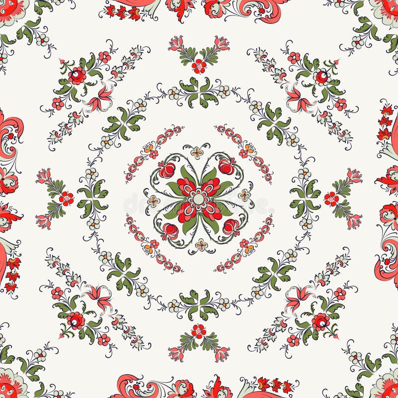 Rosemaling Vector Pattern 8 Stock Vector - Illustration of nordic, rose ...