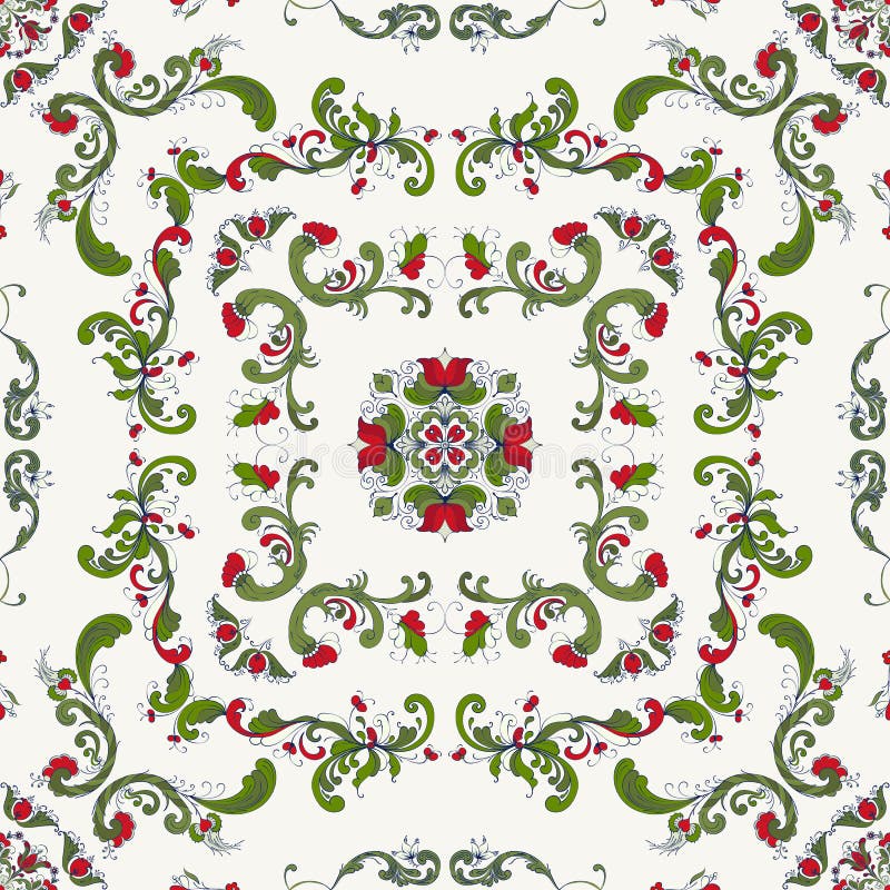 Rosemaling Vector Pattern 36 Stock Vector - Illustration of repetition ...