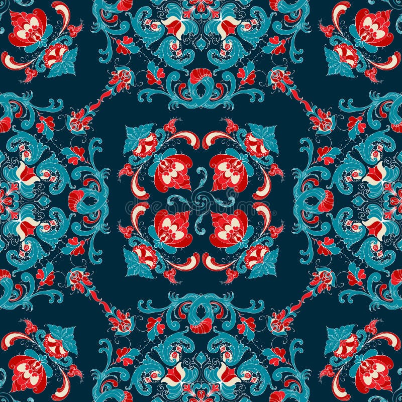 Rosemaling Vector Pattern 58 Stock Vector - Illustration of decoration ...