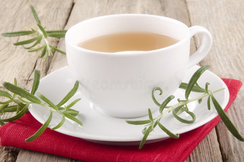 Rosemary Herbal Tea in a Cup Stock Image - Image of remedy, bright ...