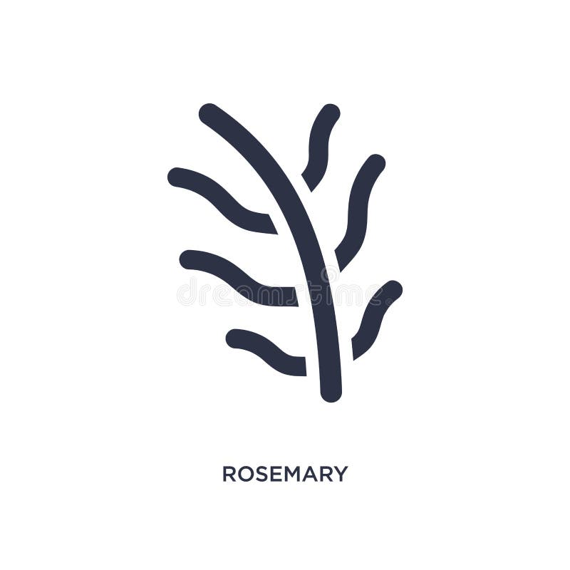 Rosemary Icon on White Background. Simple Element Illustration from ...