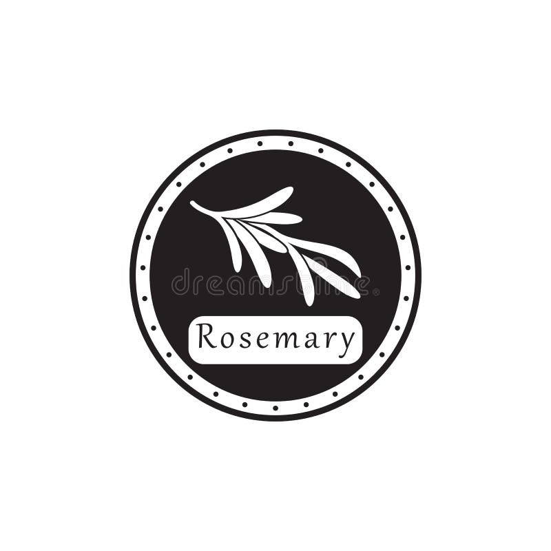Rosemary Leaf Vector Logo Illustration Template Stock Vector ...