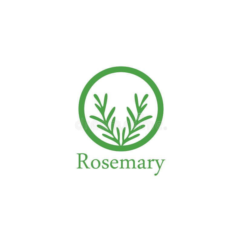 Rosemary Leaf Vector Logo Illustration Template. Stock Vector ...