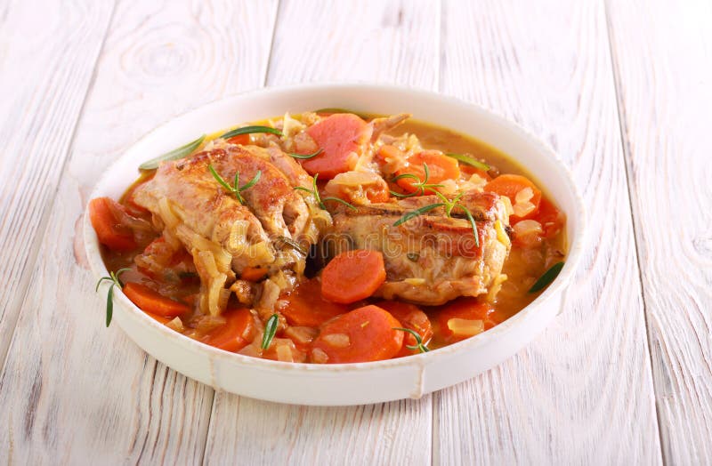 Rosemary Rabbit Stew with Carrot Stock Photo - Image of herbs, stew ...