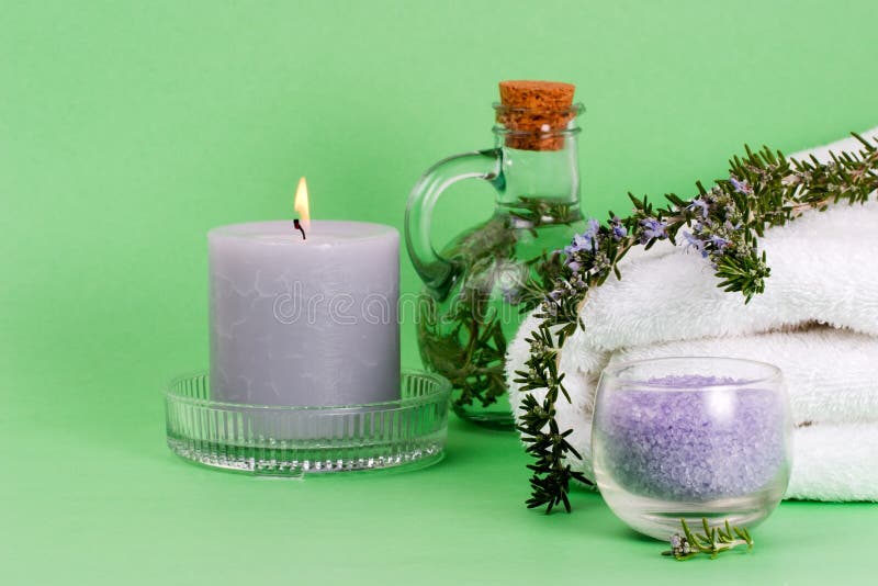 Rosemary spa set stock photo. Image of aromatherapy, healthy - 2057108