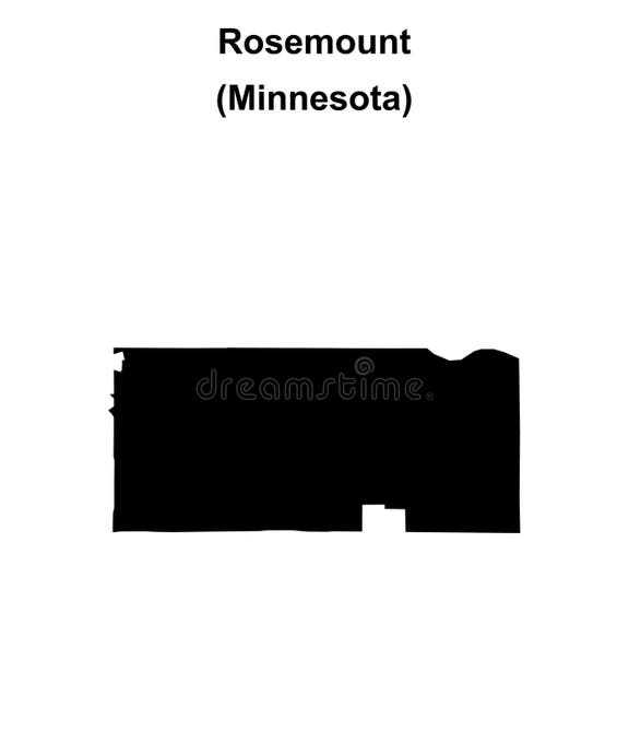 Rosemount outline map stock vector. Illustration of area - 357451258