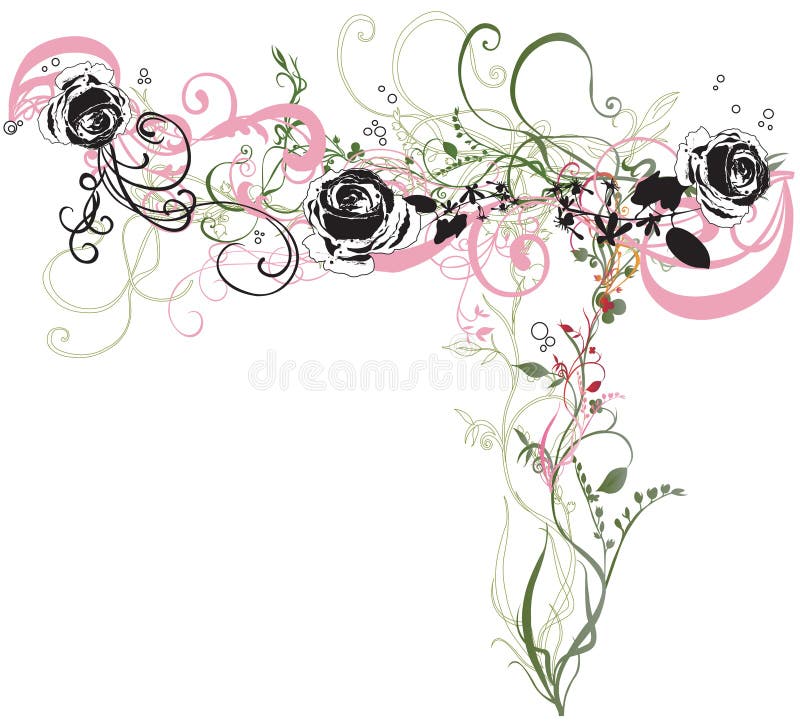 Roses stock vector. Illustration of fancy, artistic, pattern - 10411776