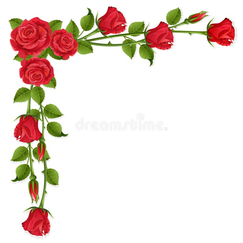 Seamless red roses pattern stock vector. Illustration of flora - 29891350