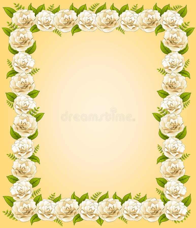 50th Anniversary Border Roses Stock Illustration - Illustration of 50th ...