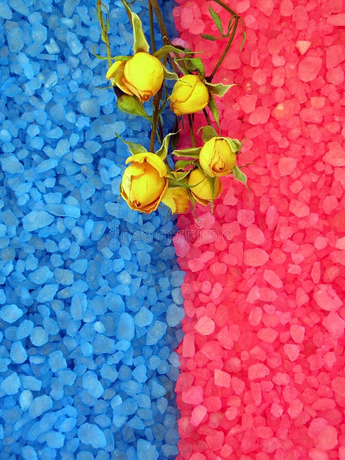 Roses on bath salt stock image. Image of background, color - 32826493