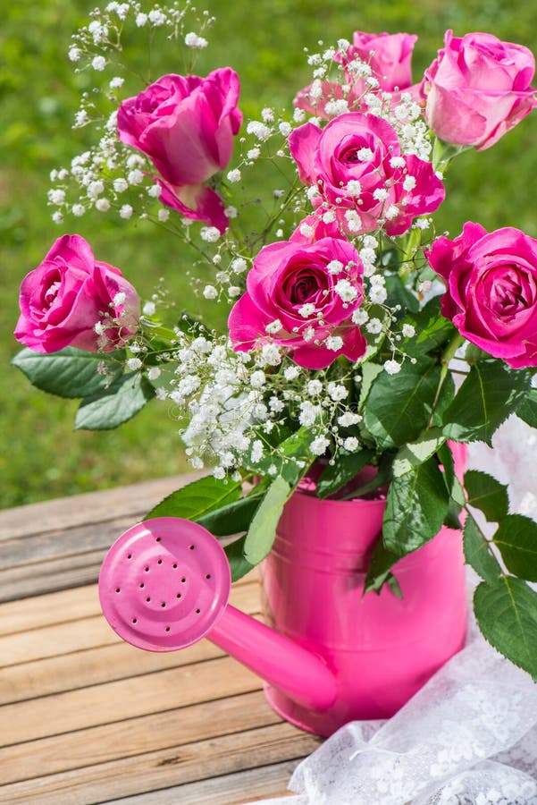 Watering Can Flowers Roses Stock Photos - Download 470 Royalty Free Photos