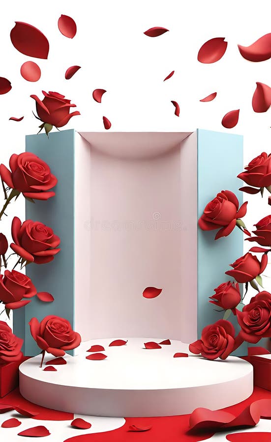 Roses and Exploding Petals stock illustration. Illustration of roses ...