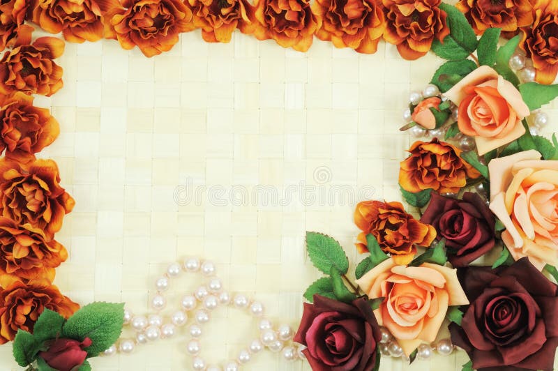 Roses frame stock photo. Image of abstract, greenery - 18705986