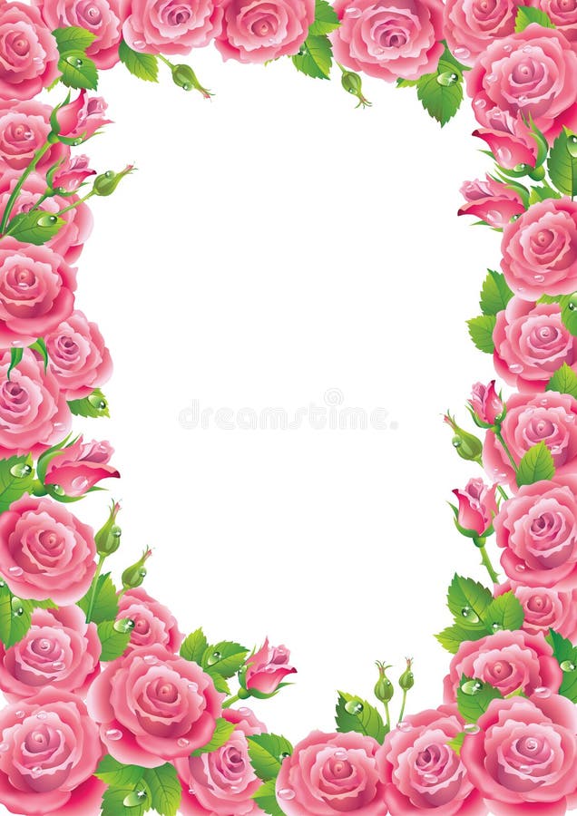 Purple rose frame stock illustration. Illustration of copying - 967486