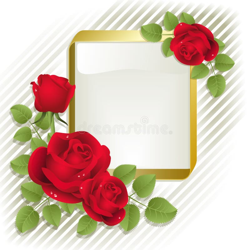 Gold Frame Red Rose Stock Illustrations – 4,142 Gold Frame Red Rose ...