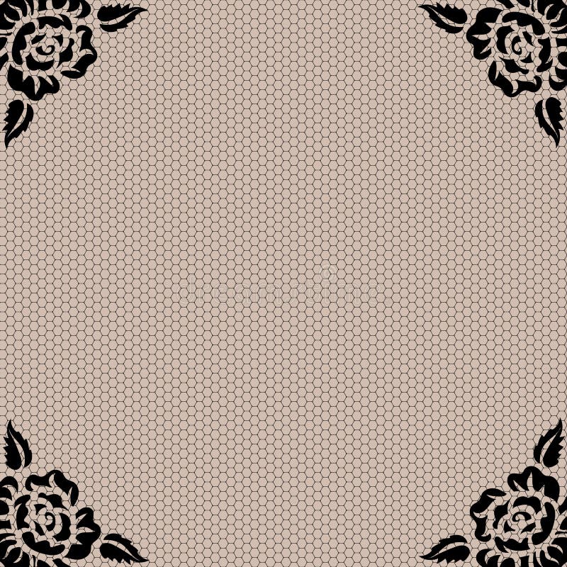 Black rose lace stock vector. Illustration of texture - 51232928