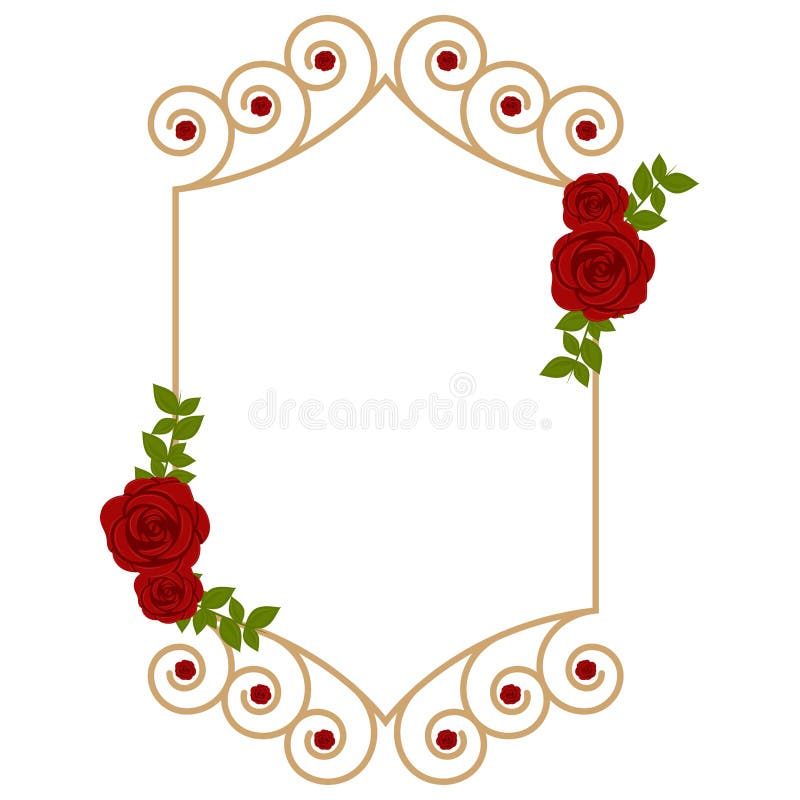 Roses frame illustration stock vector. Illustration of celebration ...