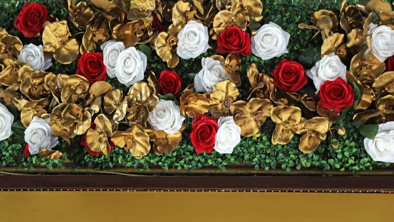 Roses with Gold stock image. Image of flowers, decor - 134038121
