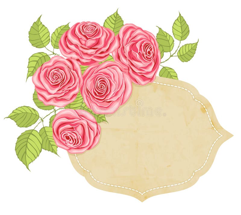 Horizontal Seamless Background with Roses. Stock Vector - Illustration ...