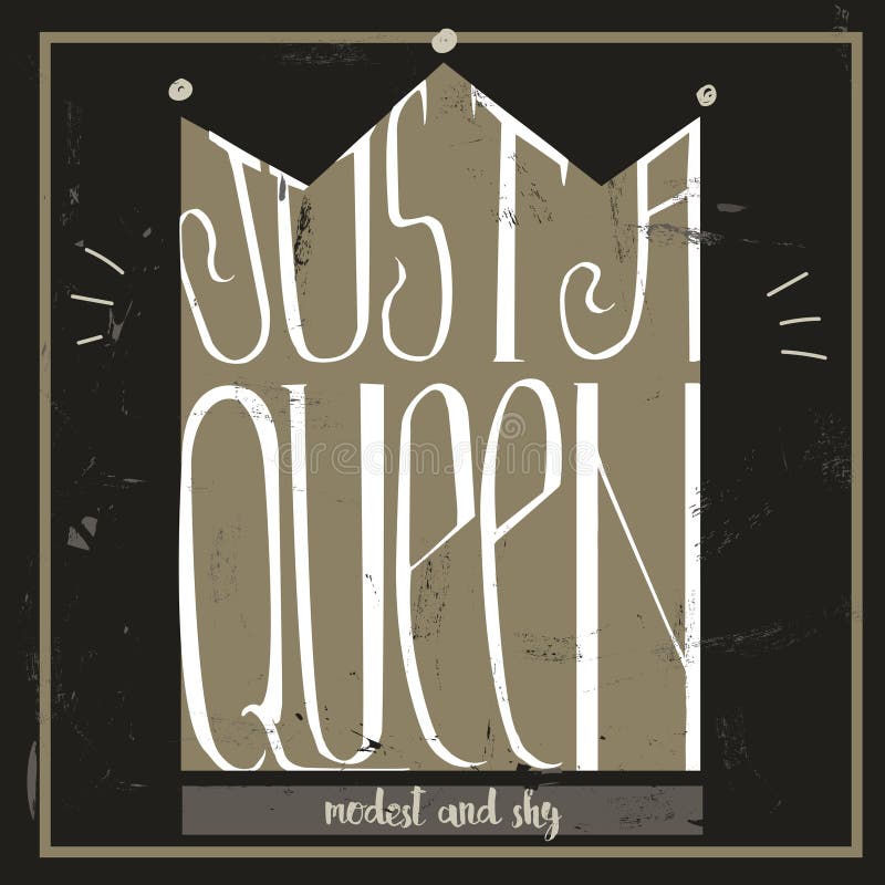 Roses Lettering Just Queen Crown Stock Illustrations – 2 Roses ...