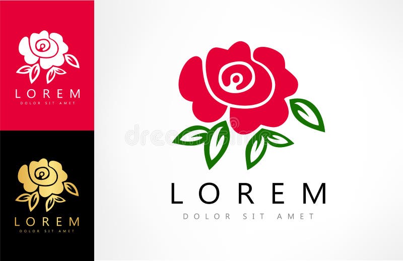 Roses logo vector stock vector. Illustration of bouquet - 118466626